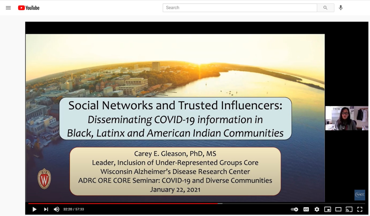 Dr. Gleason part of panel discussion on COVID-19 and diverse ...